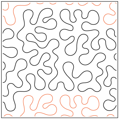 Quilting Service Pantograph : Interlocking Meander (9")| The Bobbin Robin Shop