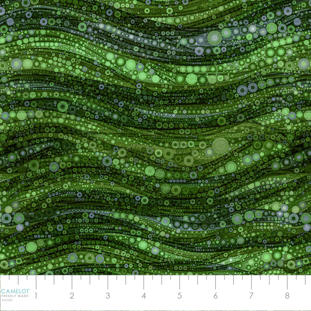 Gigi : Abstract Circles Green| The Bobbin Robin Shop