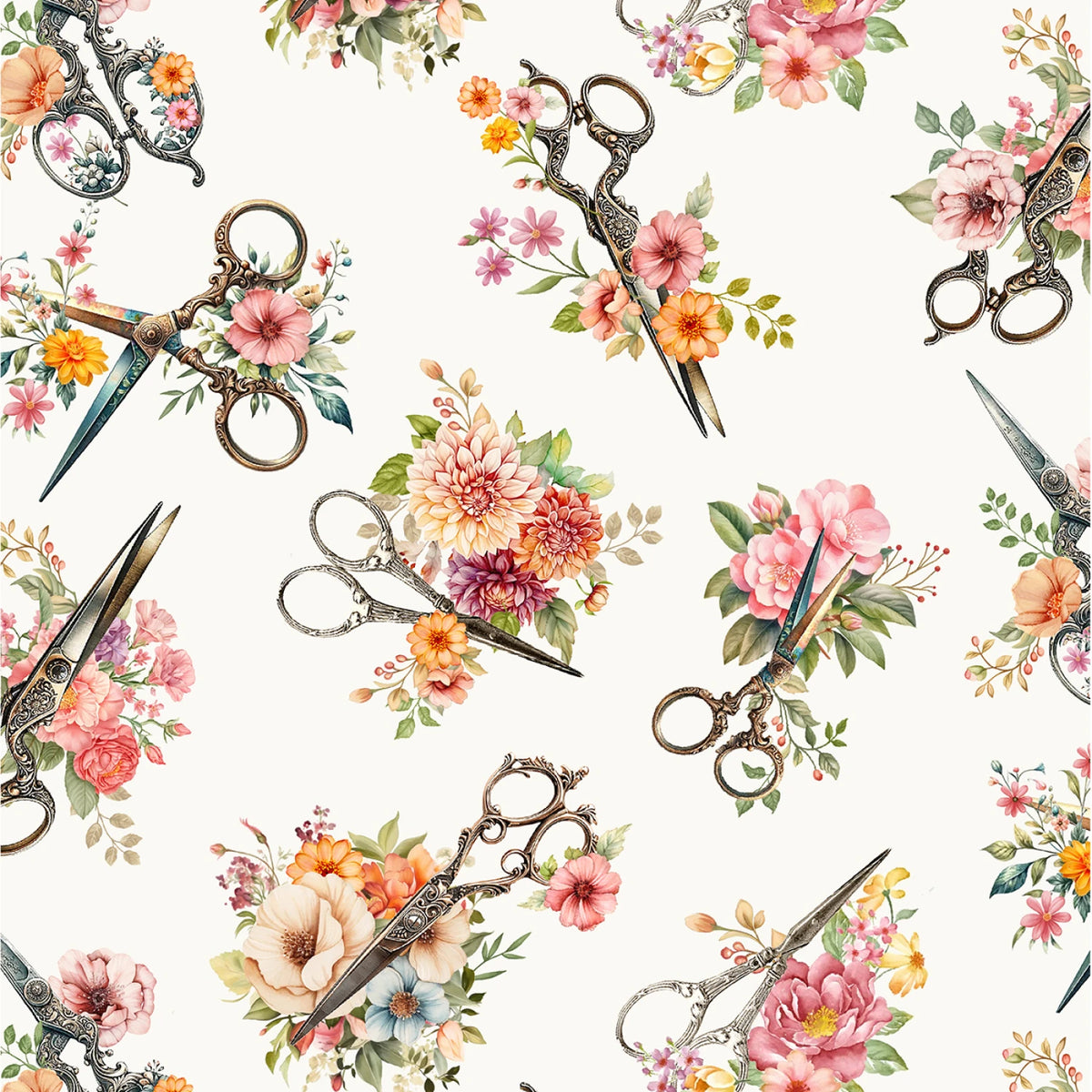 Happy Place : Floral Scissors| The Bobbin Robin Shop