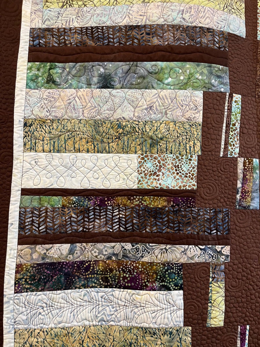 Brown Batik FMQ Sampler| The Bobbin Robin Shop