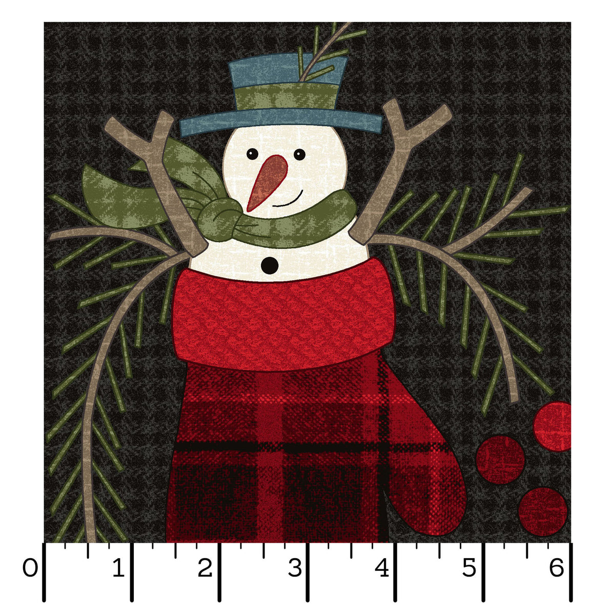 Maywood Holly Jolly Flannel : 9" Snowman Mitt Block Panel| The Bobbin ...