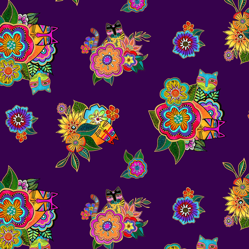 Fantasticats : Hidden Cats Purple (Metallic)| The Bobbin Robin Shop